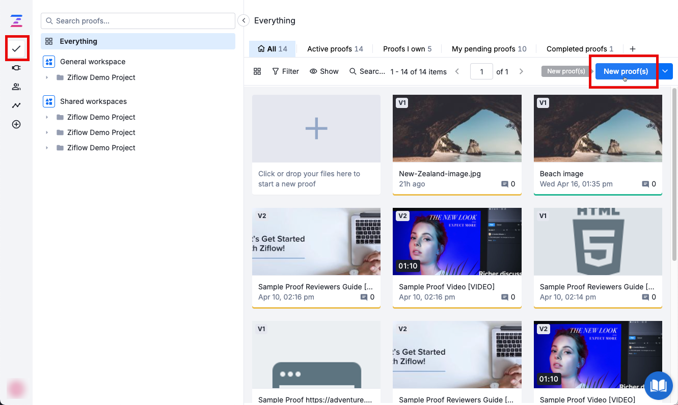 Add checklists to a proof – Ziflow