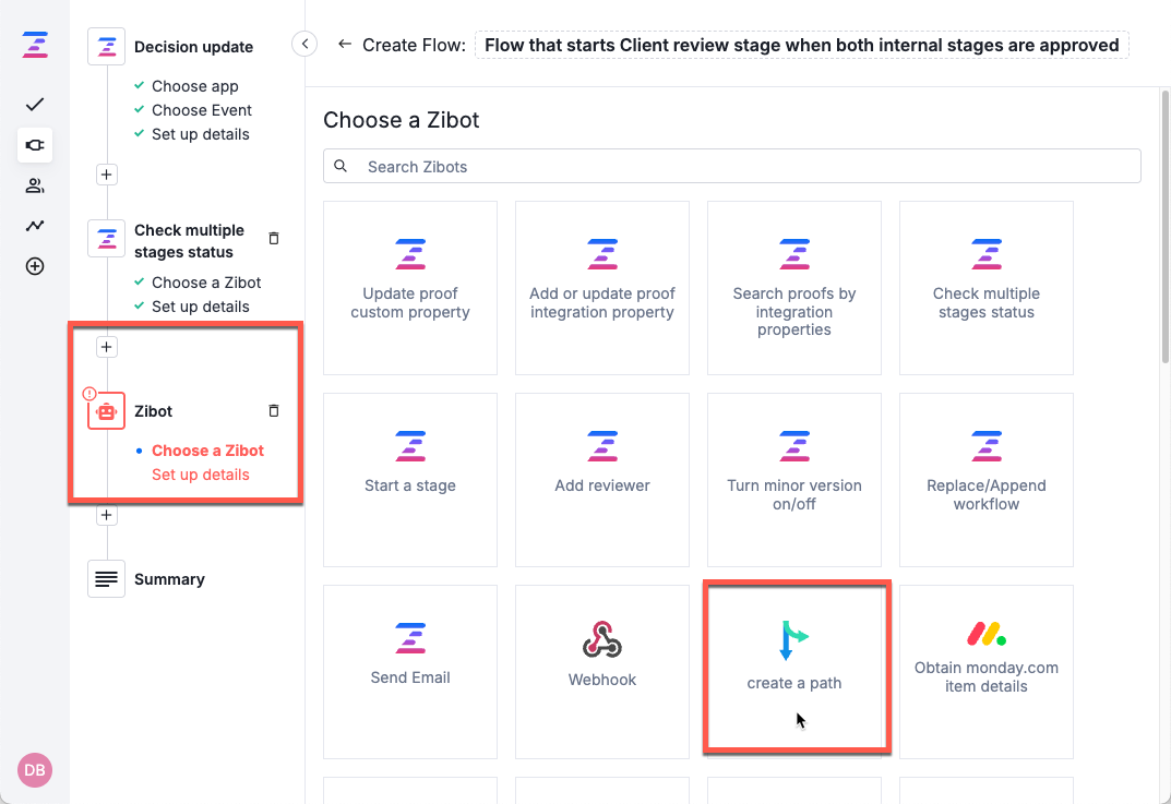 Build a flow that starts a stage when multiple stages reach a decision ...